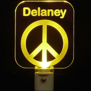 Peace Sign Gifts, LED Night Light, Lamp, Handmade, Unique Gift - Etsy