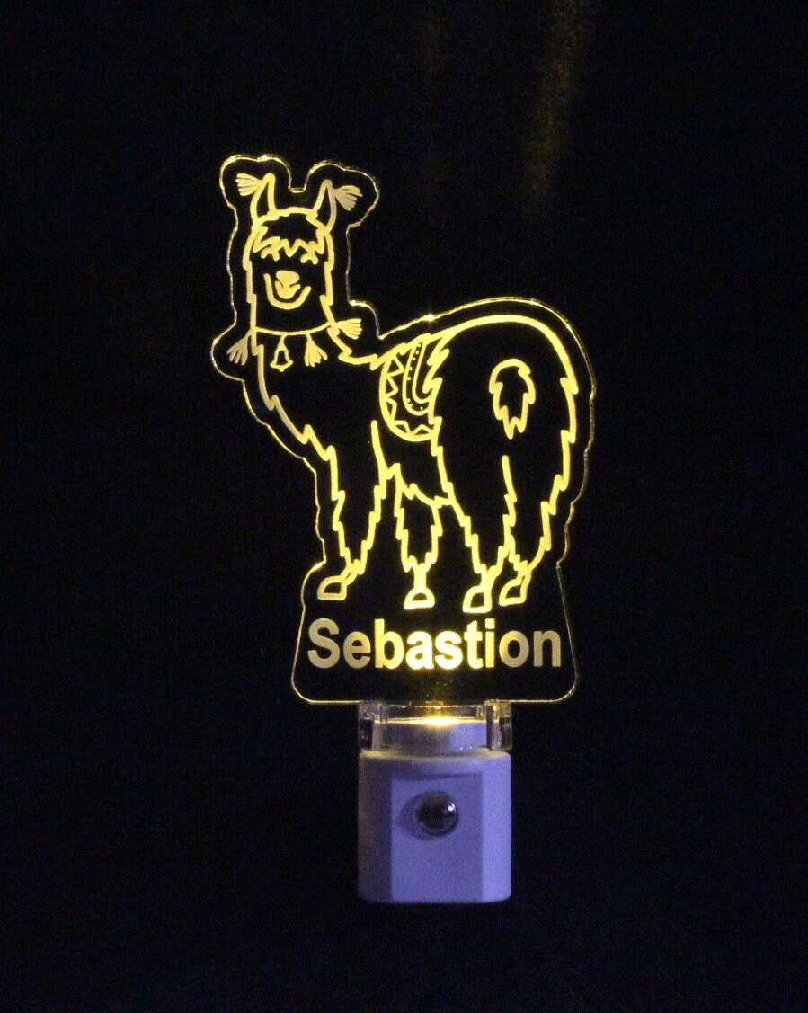 Personalized Llama LED Night Light, Kids Lamp, Handmade, Animals - Etsy