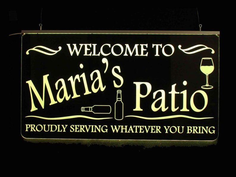 Personalized Lighted Bar Sign Patio Sign Man Cave LED Sign - Etsy