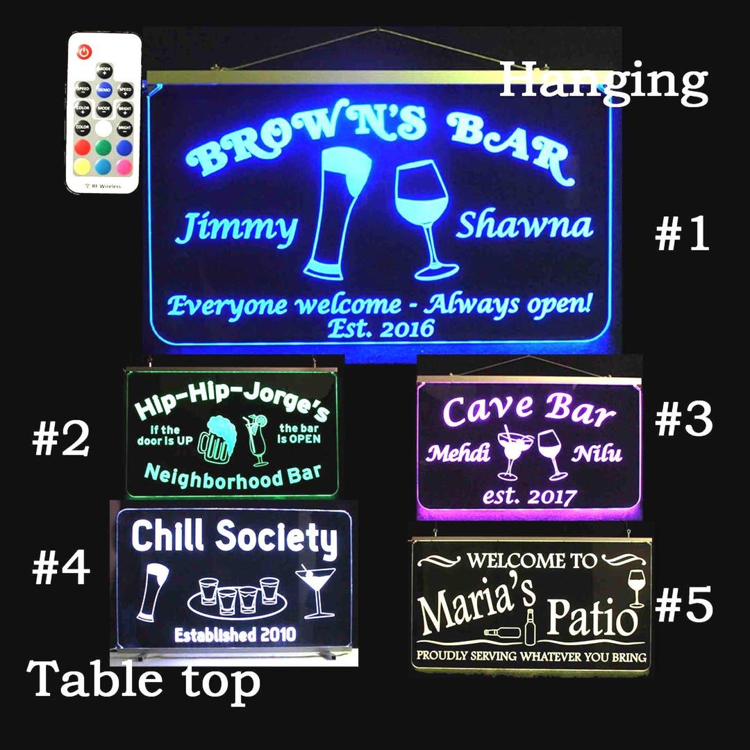 Personalized LED Bar Sign: Custom Neon Man Cave Decor - Etsy