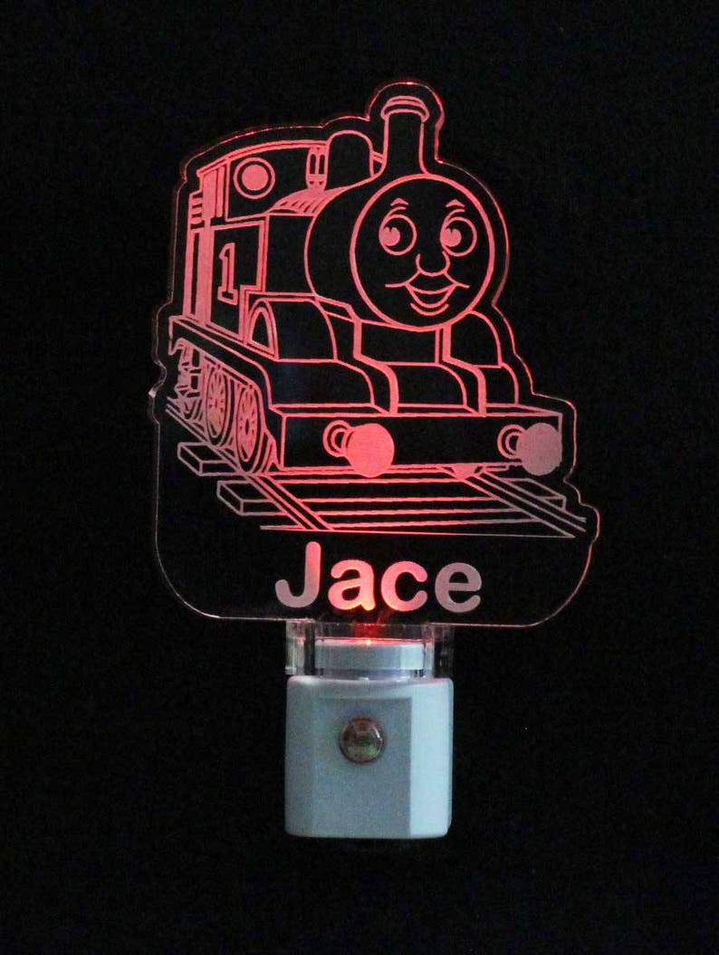 Train Personalized Night Light Kids Lamp Handmade LED Lite | Etsy