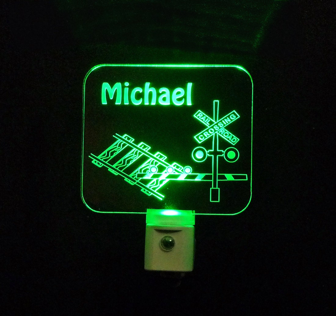 Railroad Crossing Personalized Night Light, Kids Lamp - Etsy