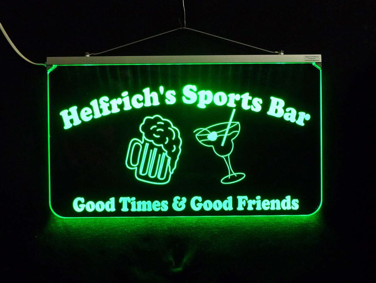 Personalized Man Cave Bar Sign: Multi-color LED Acrylic - Etsy