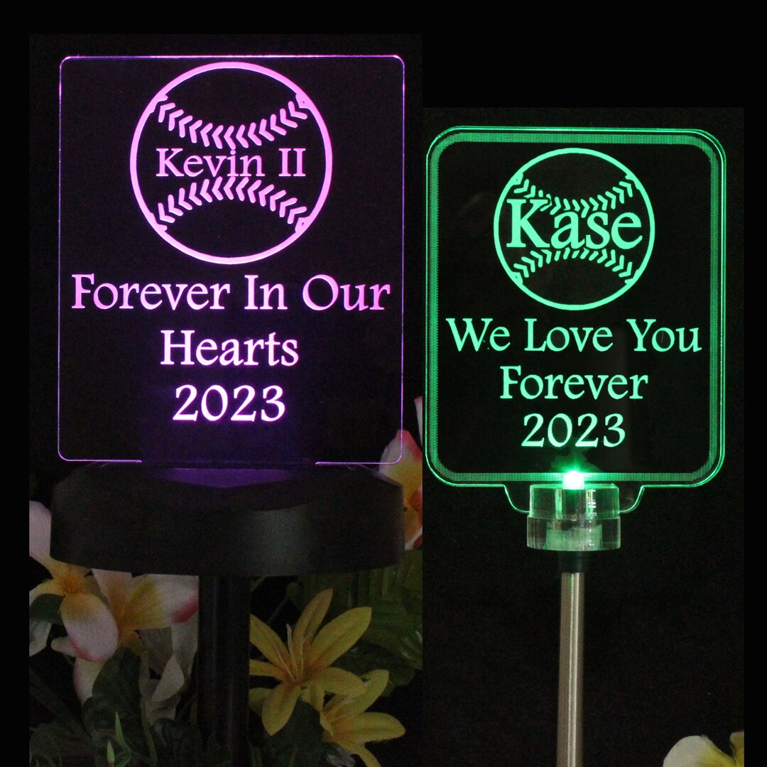 Outdoor Memorial Sign - Custom Bereavement Gift, Personalized Baseball ...