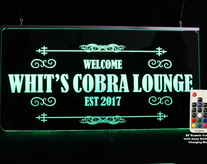 Custom Edge Lit Signs Personalized LED Man Cave Bar - Etsy