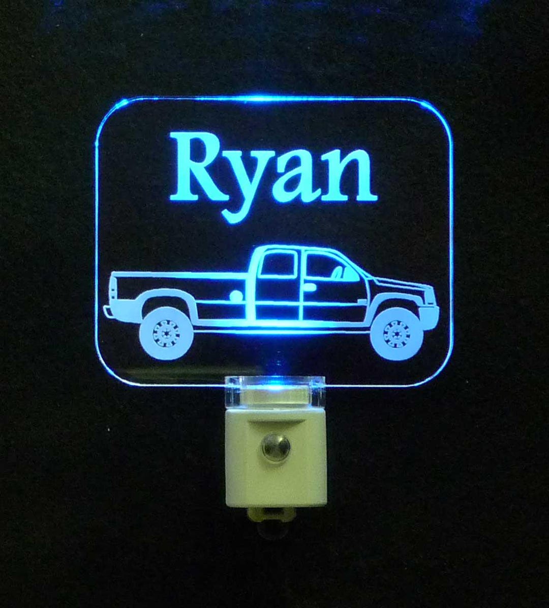 Personalized Pickup Truck Night Light: Laser Engraved Acrylic, Kids ...