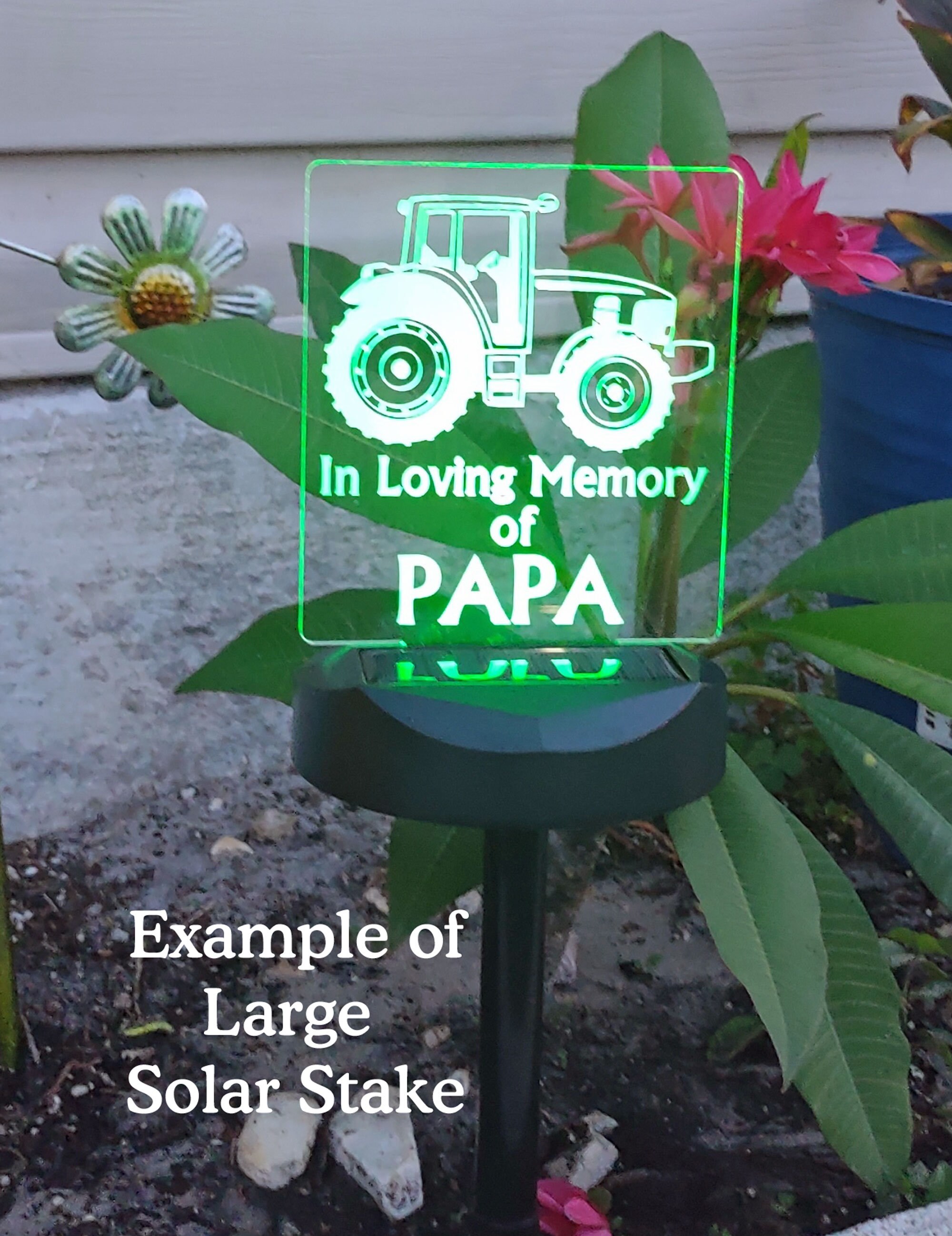 Personalized School Bus Solar Grave Marker: Laser Engraved Memorial ...