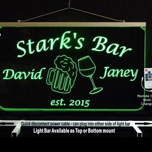 Custom LED Sign, Personalized Multi-color Changing Acrylic Neon Sign ...