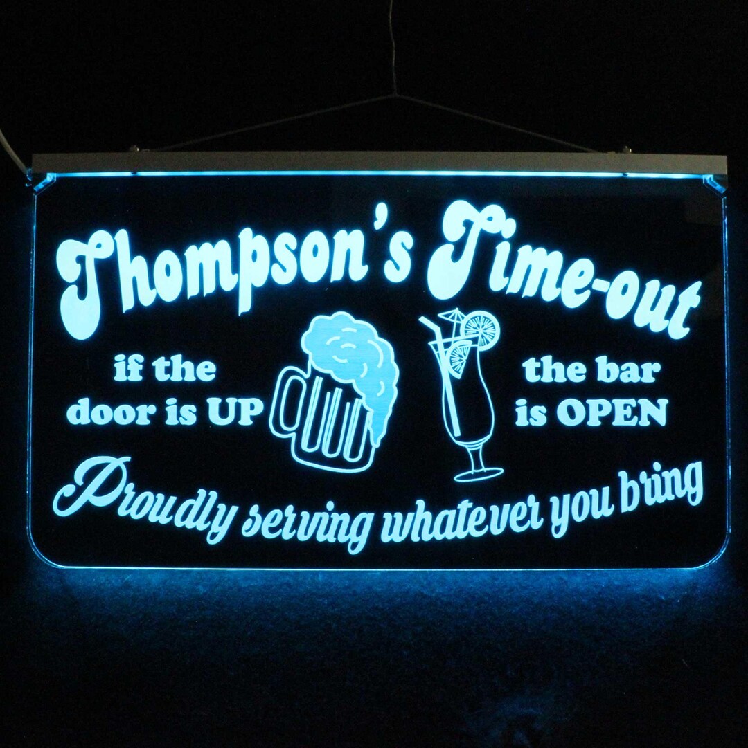 Personalized LED Bar Sign: Custom Man Cave Decor - Etsy