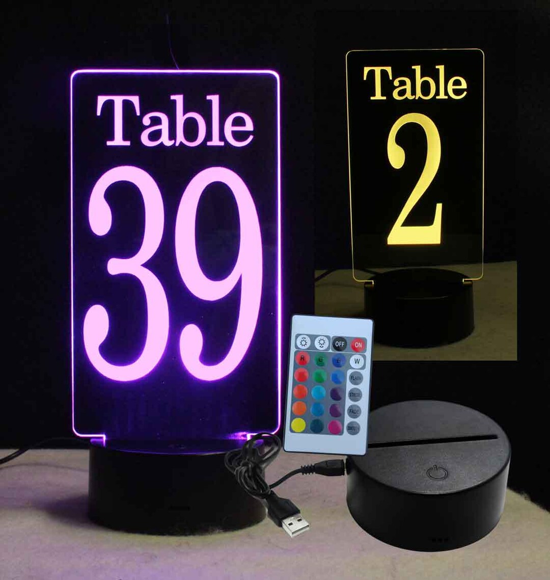 Lighted Table Numbers, AA Battery Operated Usa/110v/battery - Etsy