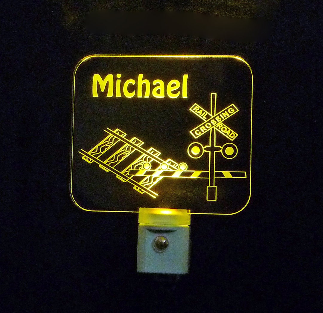 Railroad Crossing Personalized Night Light, Kids Lamp - Etsy