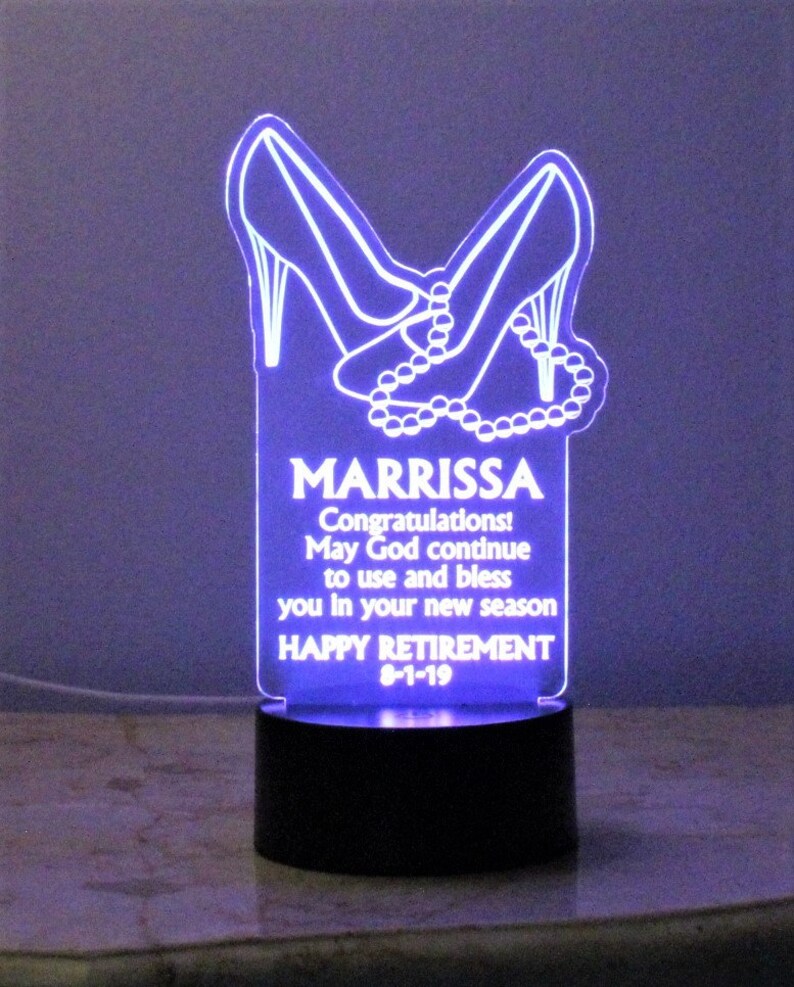 Retirement Gift Night Light - Multicolor Light- Battery/usb/110v- LED ...