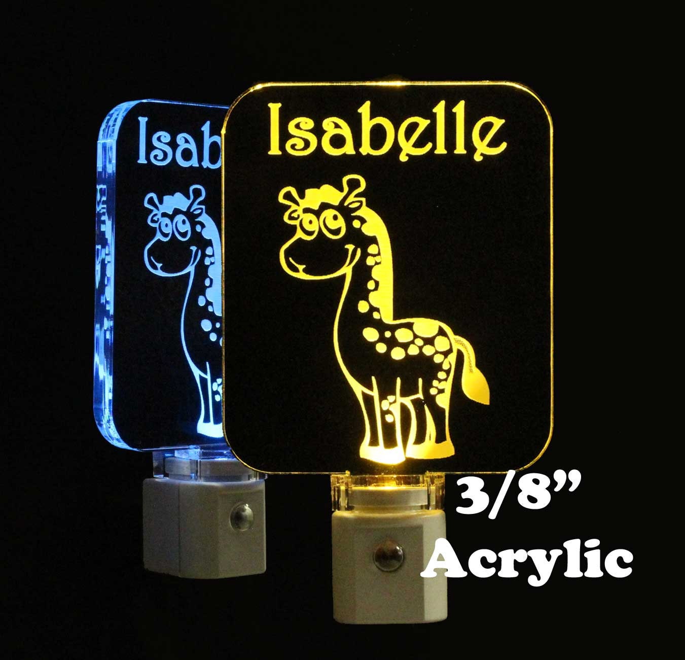 Personalized Kids Giraffe Night Light Kids LED Lamp | Etsy