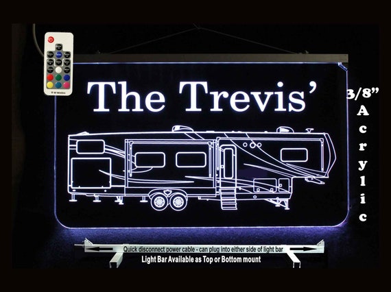 Custom RV Sign 5th Wheel Rv sign Custom Edge Lit Sign | Etsy