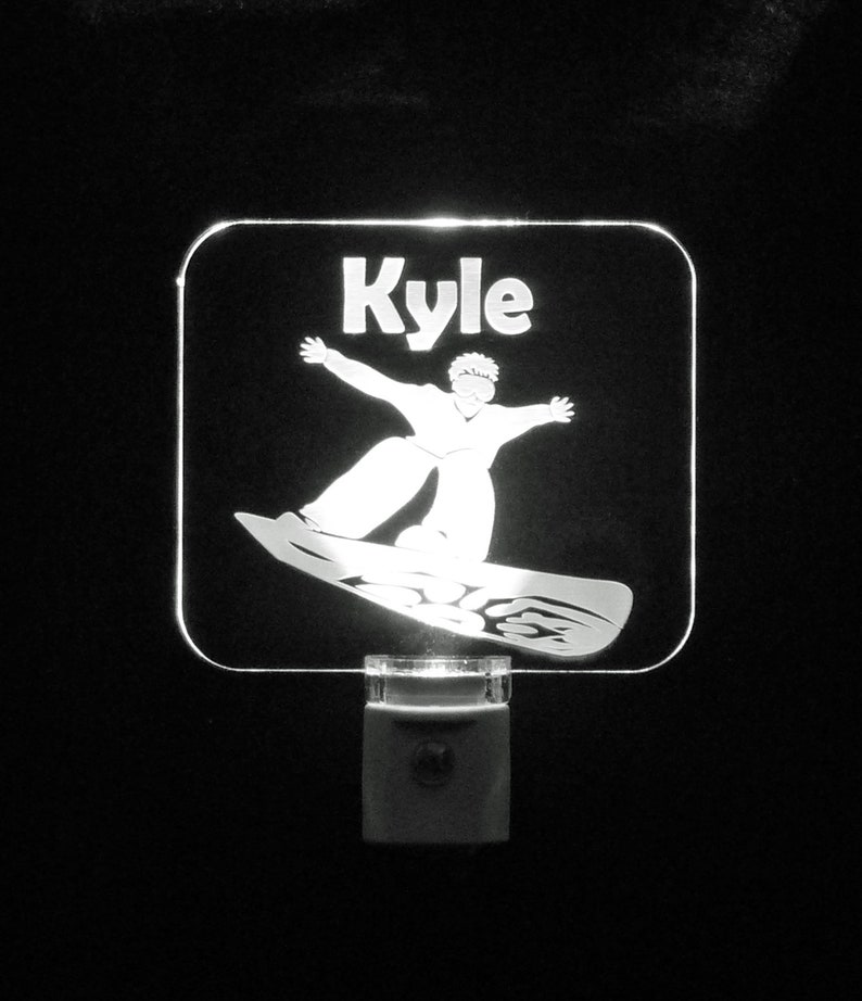 Personalized Snowboarder Night Light, LED Lamp - Etsy