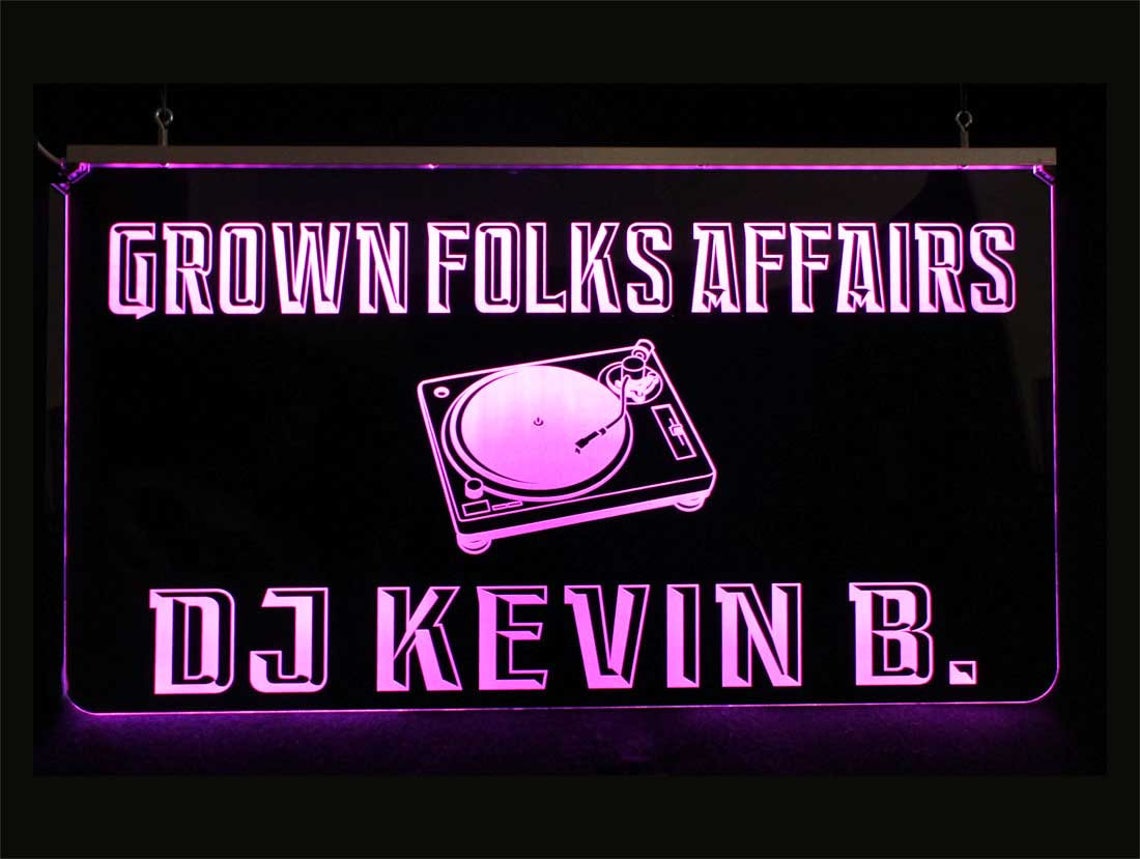 Personalized LED DJ Sign Design your own Lighted Sign Man | Etsy