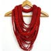 Red Scarf Ruby Red Necklace Statement Infinity Scarf Necklace - Etsy