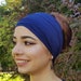 Royal Blue Head Scarf Boho Headband Dark Blue Head Wrap Headband for ...