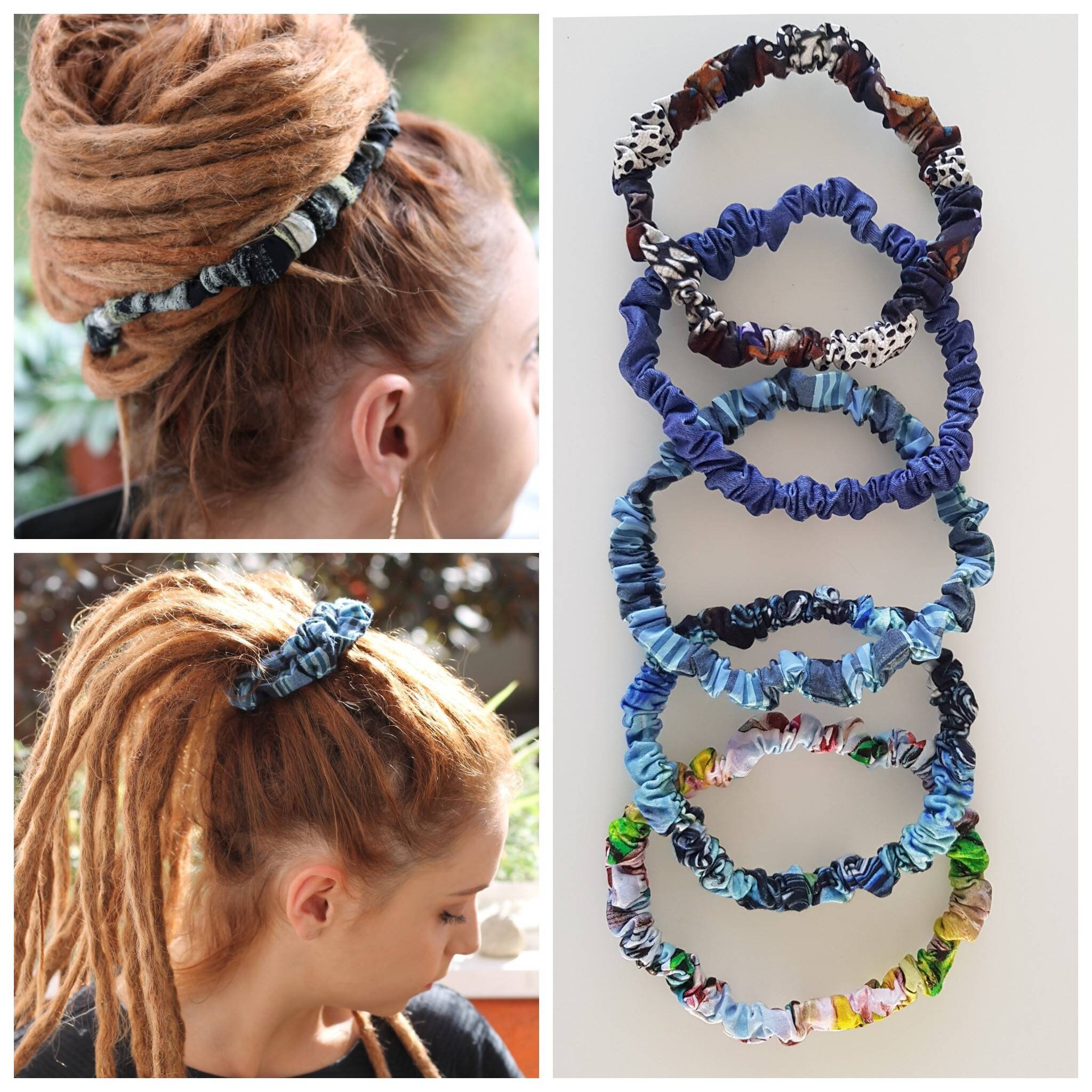 BLUE Scrunchies Dread Ties Dreadlock Accessories Hair Tie Bun | Etsy