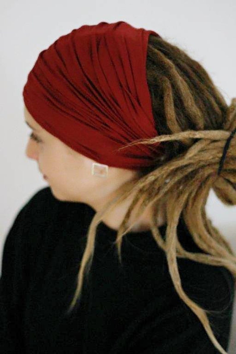 Red Head Sock Mens Girls Dreadlock Tube Wide Yoga Headband - Etsy
