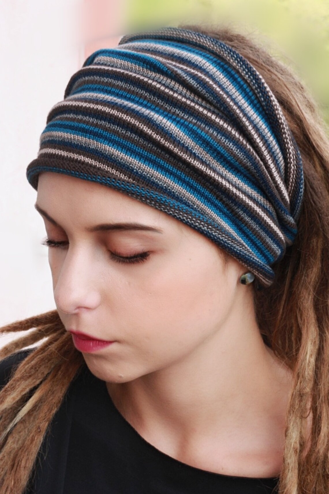 Knitted Headband Dreadlock Hair Accessories Tube Headband Sock | Etsy