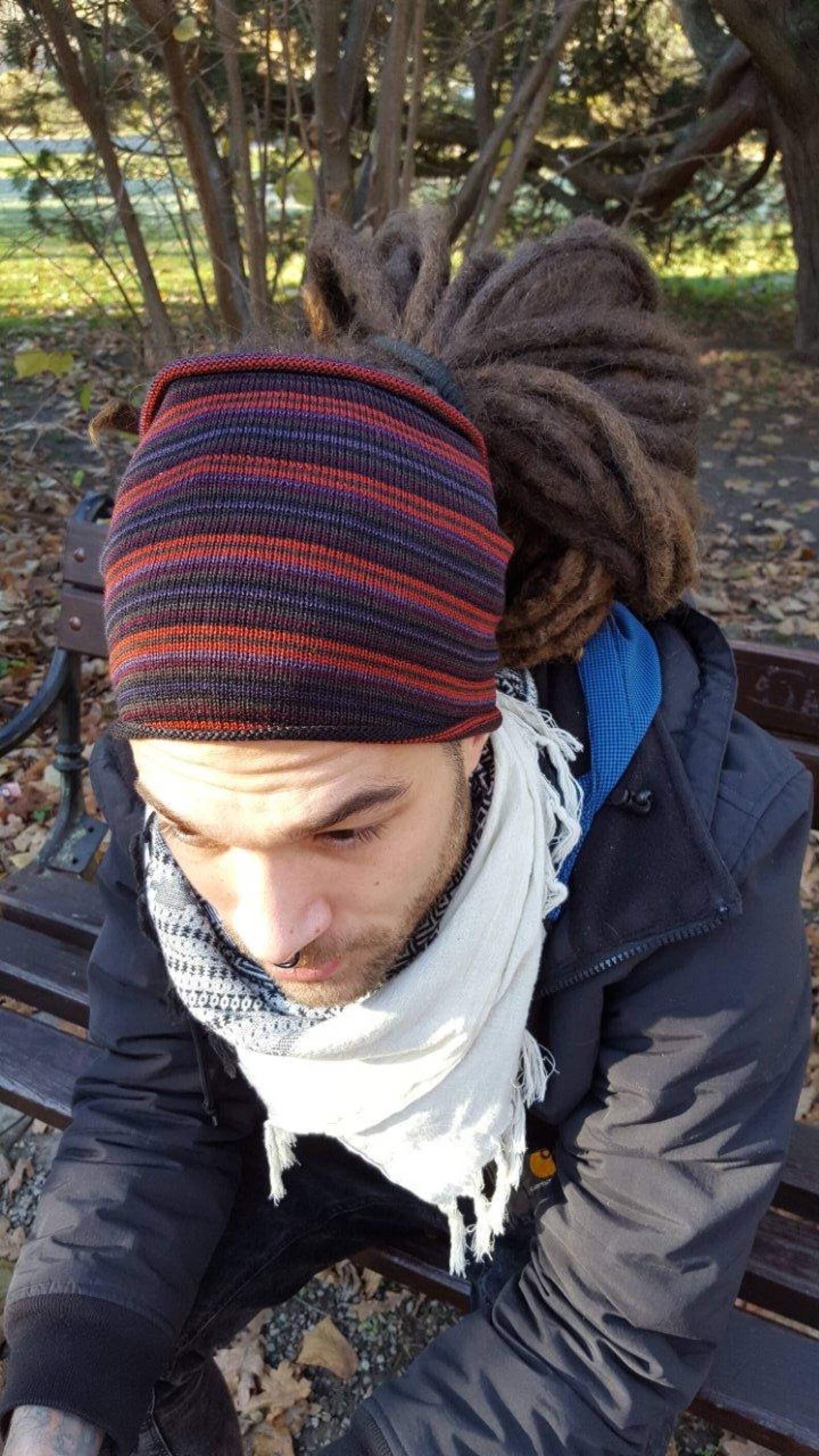 Knit Tube Headband for Men Dreadlock Sock Head Wrap for Dreads - Etsy