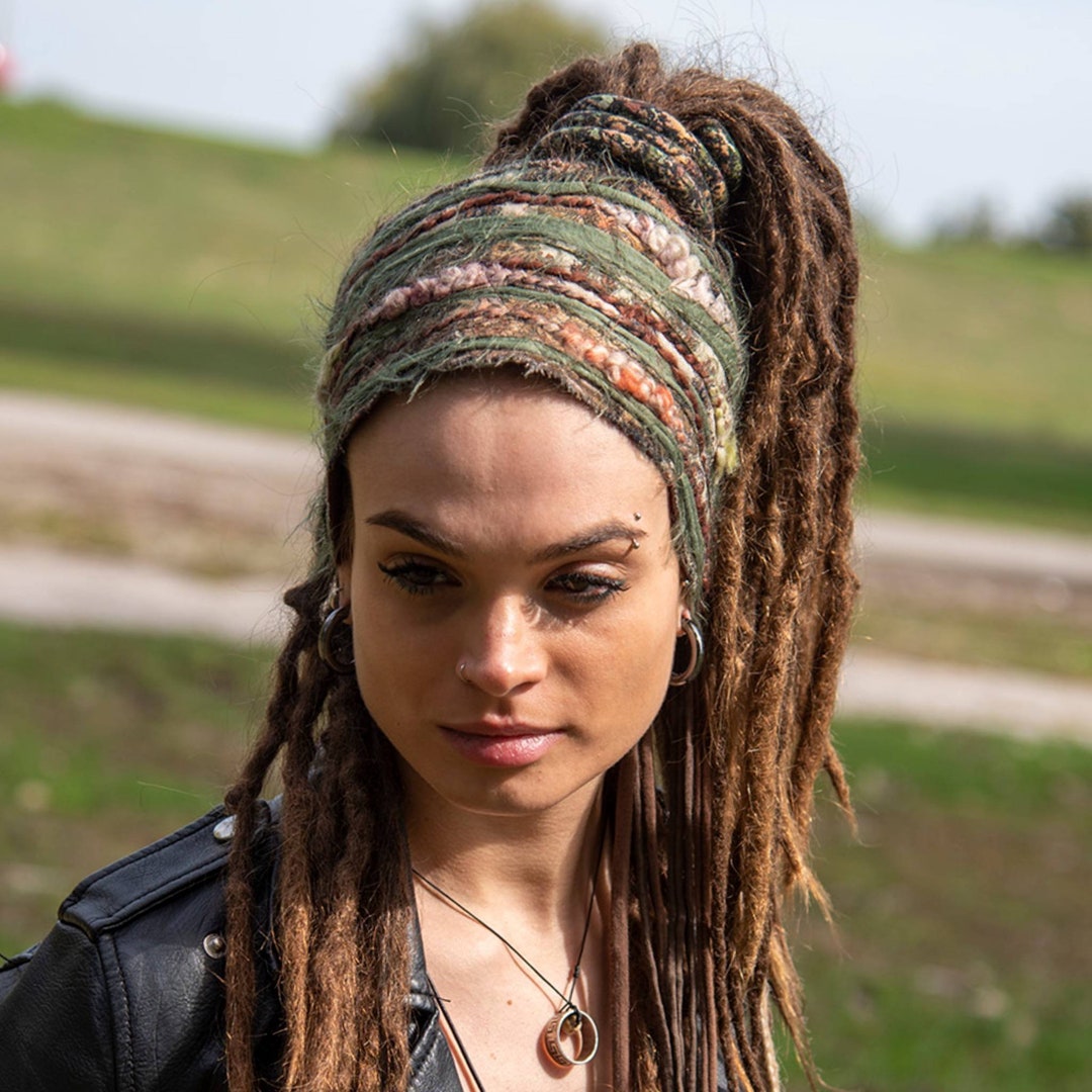 Earthy Headband Dreadlock Accessories Dead Wrap Loc Tie Distressed ...