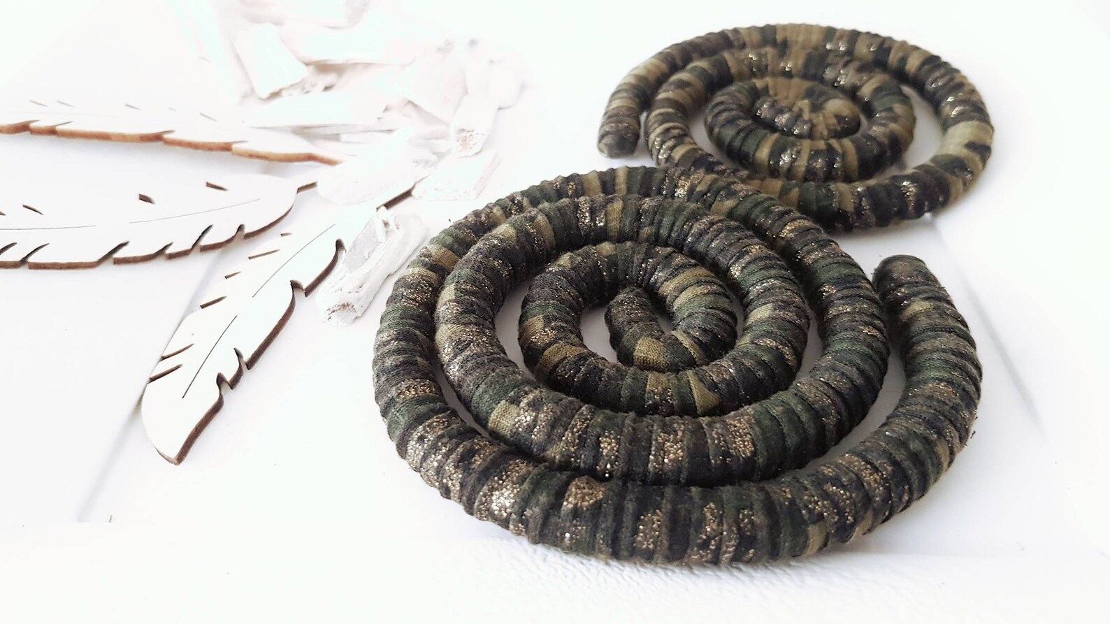 Olive Green Gold Spark SPIRALOCK Bendable Dread Tie Dreadlock | Etsy