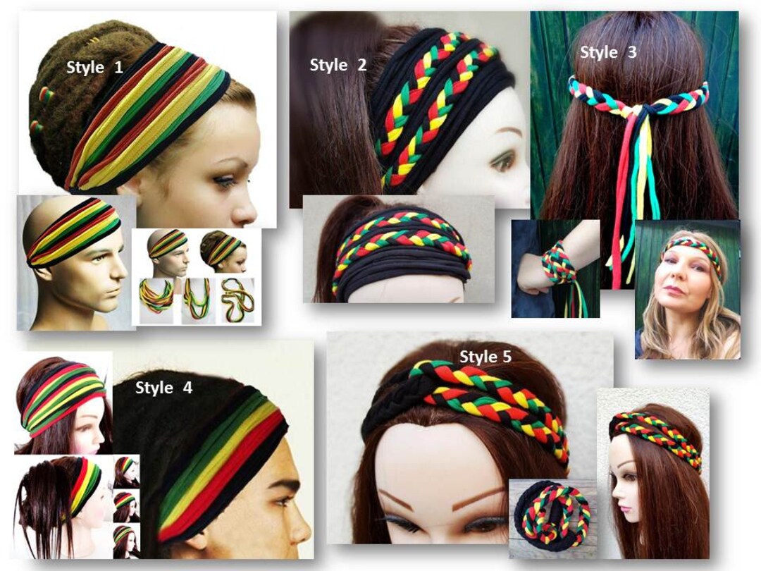 Rasta Headband, Headband, Jamaica Headband, Rastafarian Headband ...