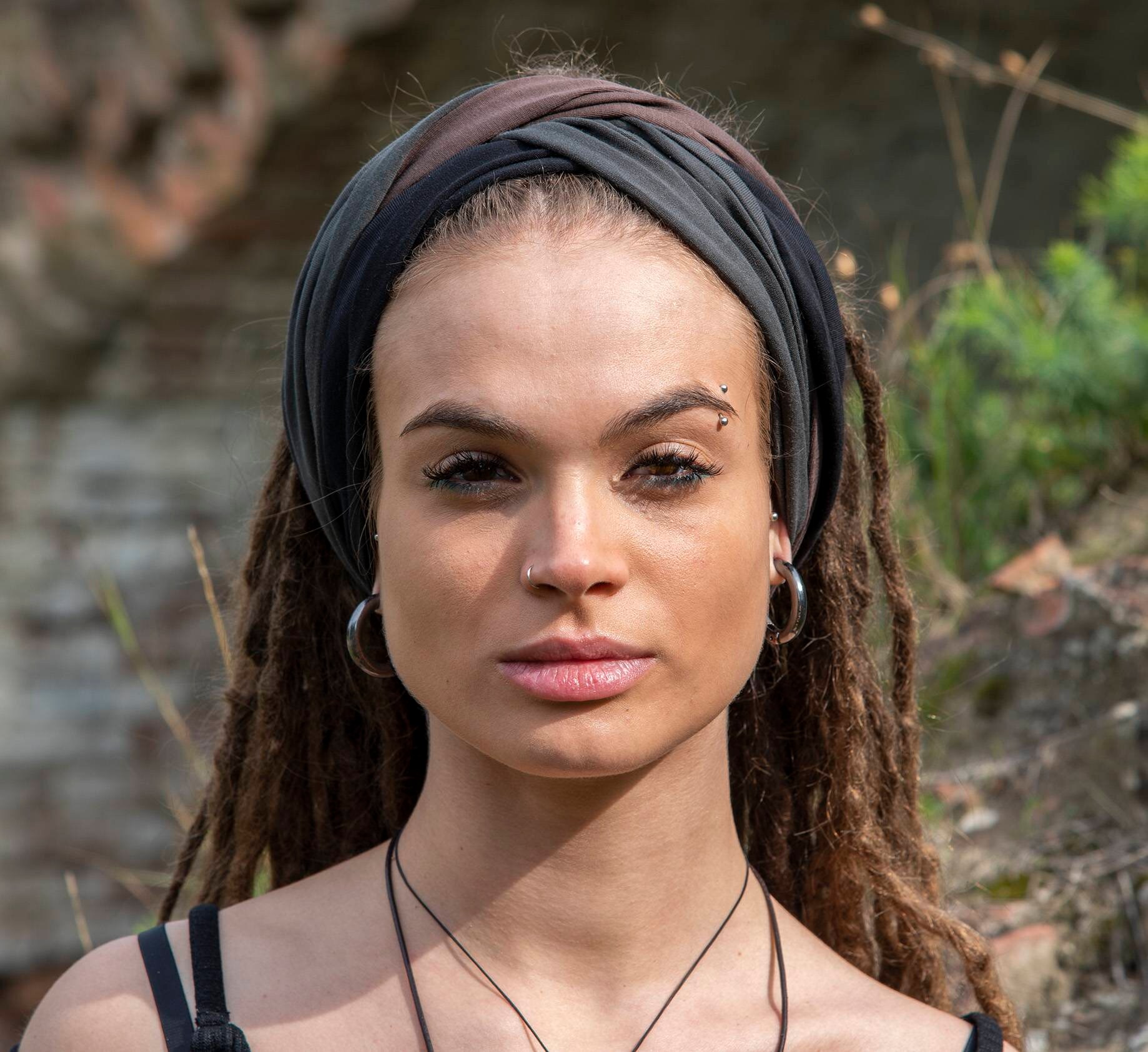 Wide Earty Headband Boho Head Wrap Dreadband Turban Style Jersey ...