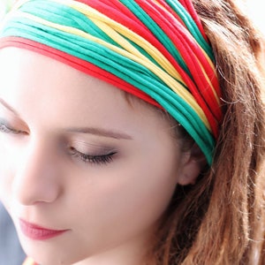 Rasta Headscarf Reggae Headband Hippie Headband Rasta Headwear ...