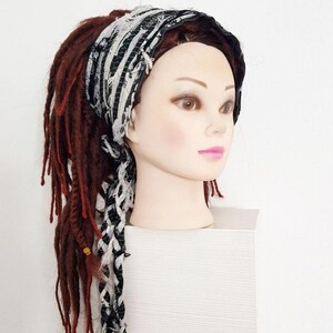 Off White Gray Black Headband Dreadlock Accessories Dead Wrap Diy Jeans ...