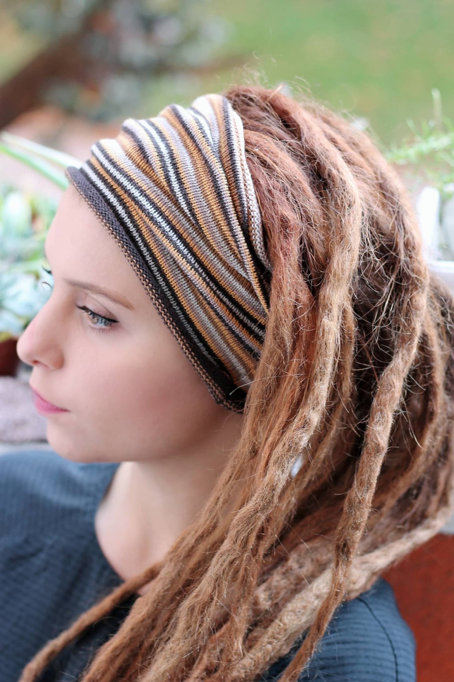 EARTH Headband, Autumn Headband, Womens and Mens Headband, DREADLOCK ...