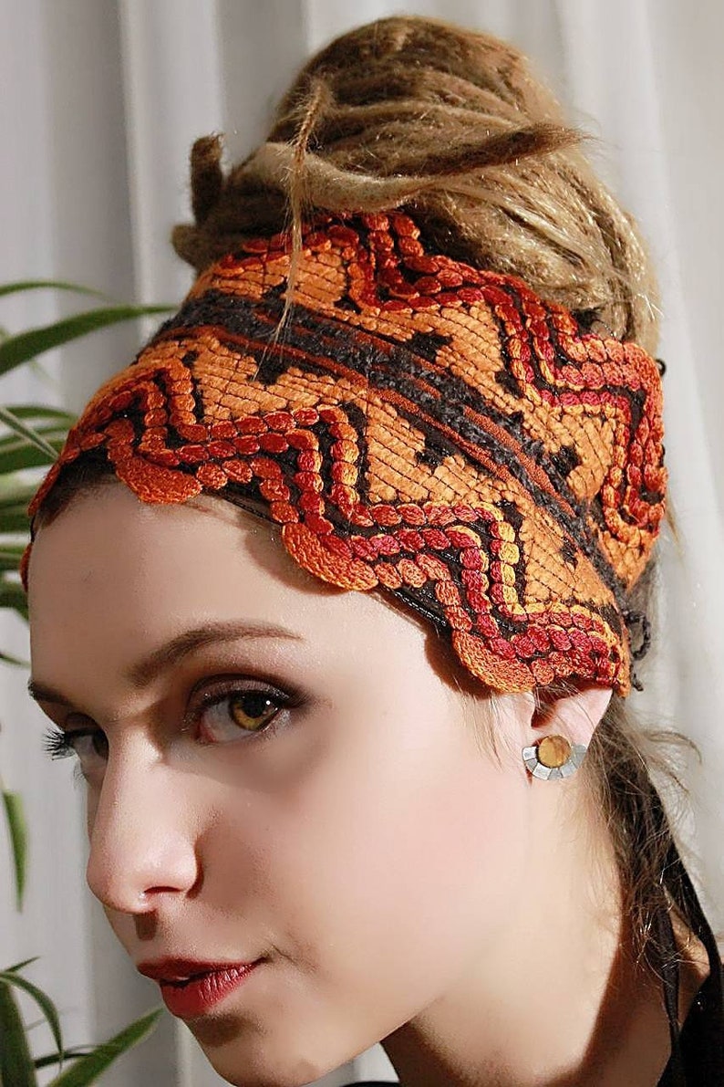 RUSTY Head Wrap Head Scarf Bohemian Hippie Headband Blaze - Etsy