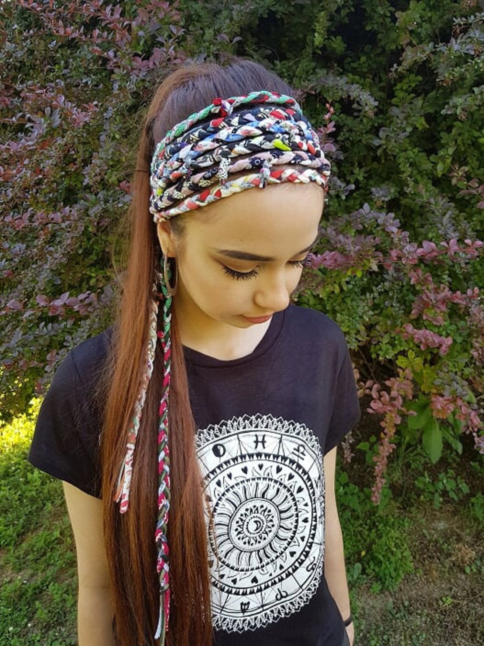 Dreadlock Accessories Head Scarf Wide Wrap Headband Hippie - Etsy