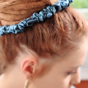 BLUE Plaid Scrunchies Dread Ties Dreadlock Accessories Hair Tie Bun ...