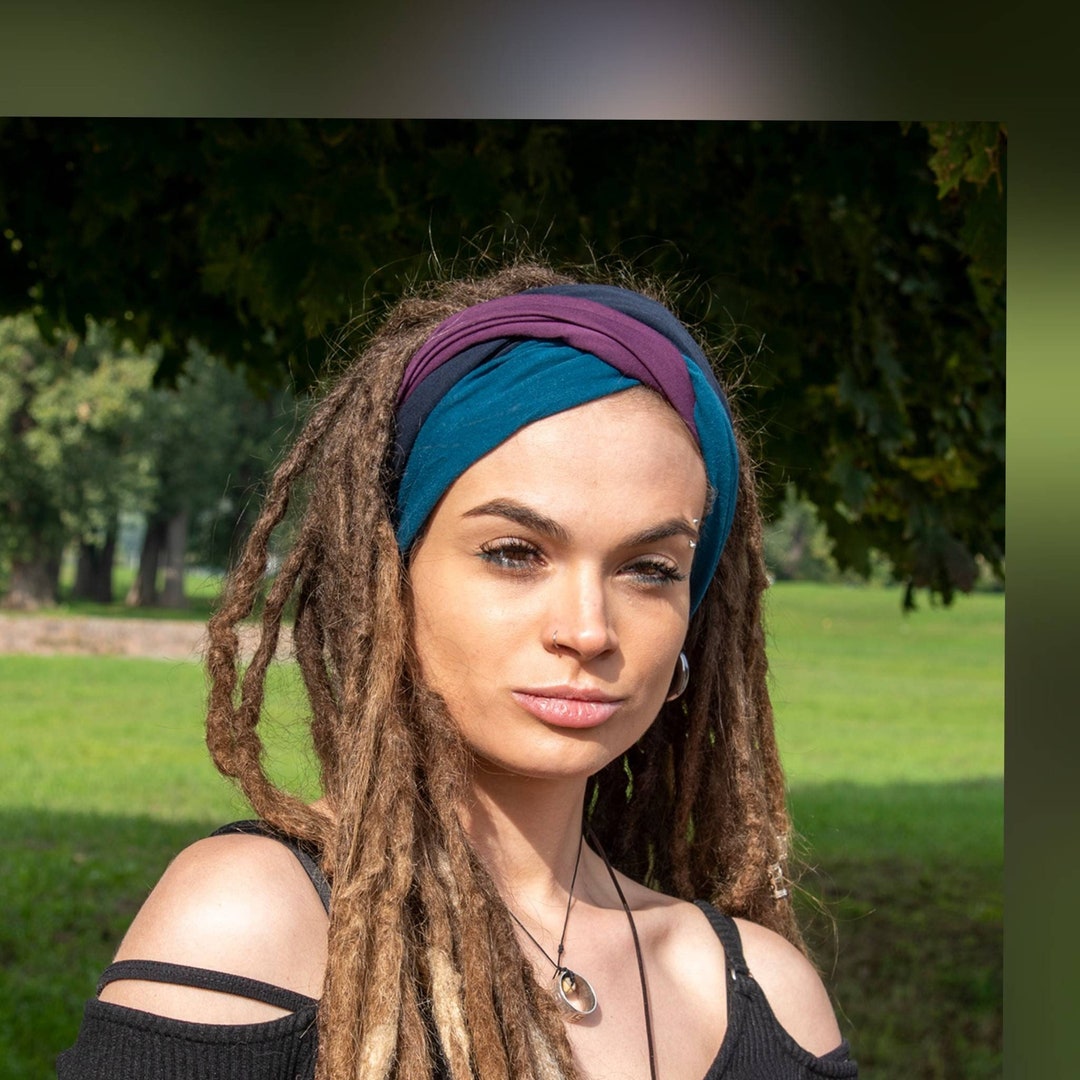 Multicolor Yoga Headband Head Wrap Wide Headband Festival Outfit ...
