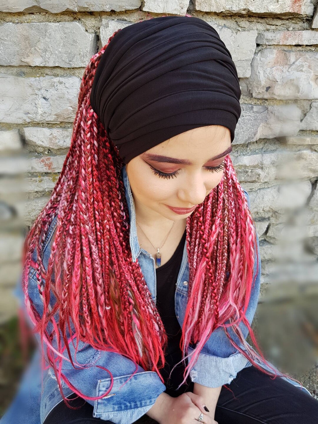 BLACK Head Scarf, Black Turban, Jersey Headband, Jersey Scarf, Head ...