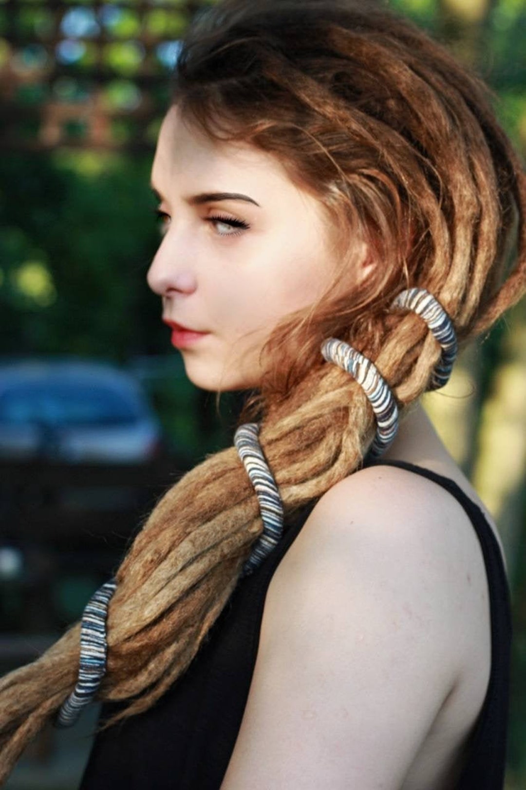 Woodland Earthy Bendable Hair Tie Dreads Bendable Lock Tie Bun Wrap ...