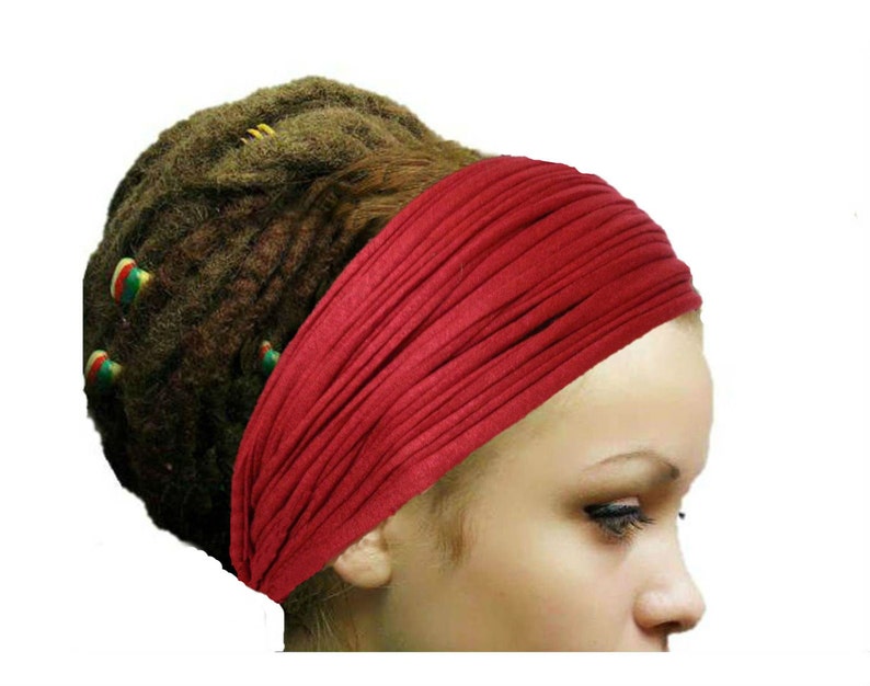 Red Headband Mens Girls Headband Dreadlock Headband Head Wrap | Etsy