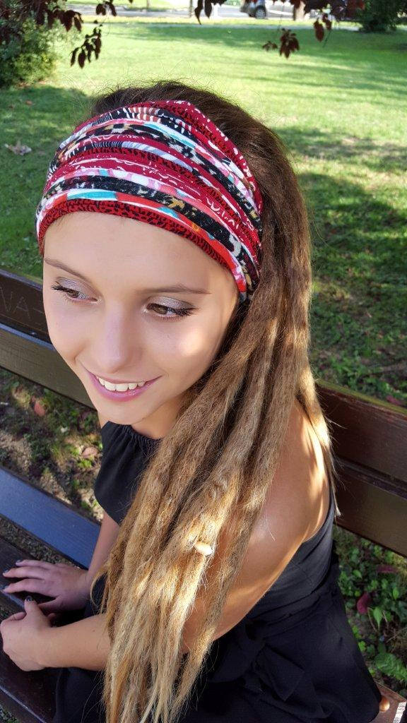 Red Hair Scarf Red Head Scarf Tribal Coachella Burning Man Headband Red ...