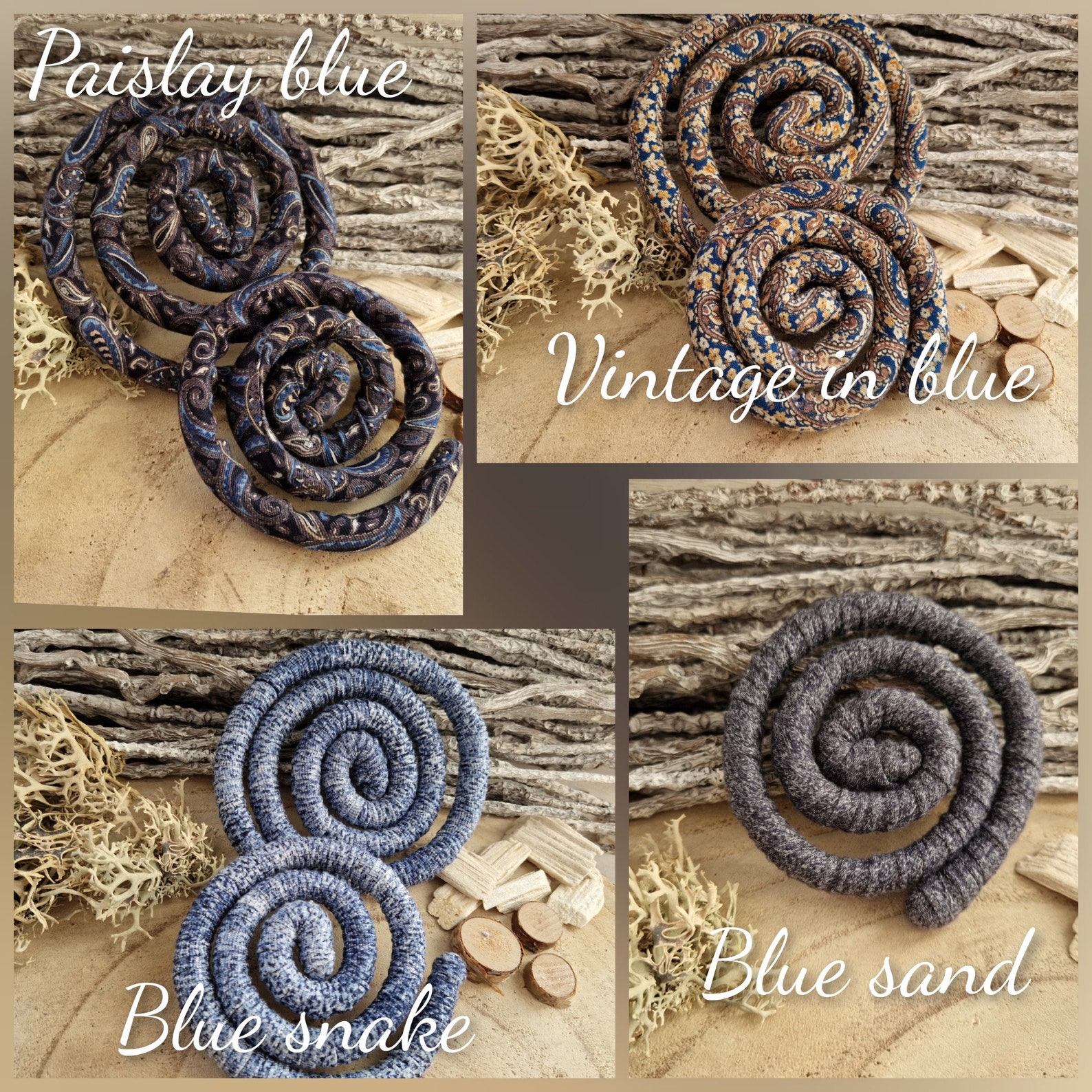 BLUE Loc Tie Dread Ties Loc Ties Dreadlock Accessories Wired Loc ...