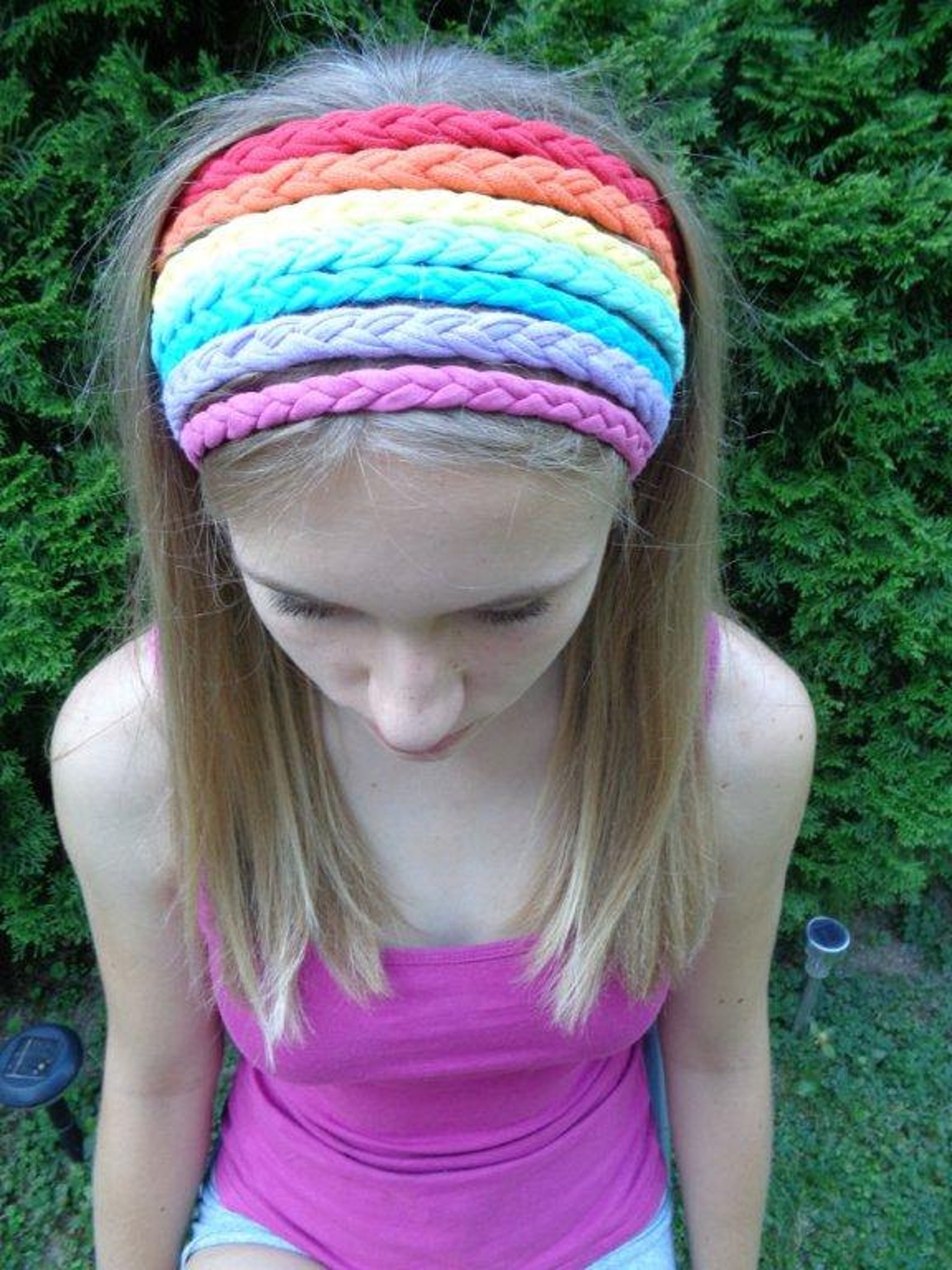 Braided Headband Multicolour Rainbow Headband Multi Strand - Etsy