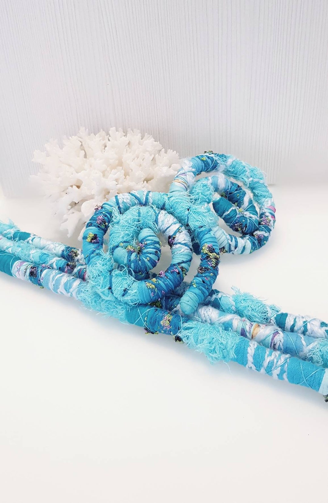 Turquoise MERMAID LOC TIE Loc Jewelry Dread Ties Dread Accessories ...