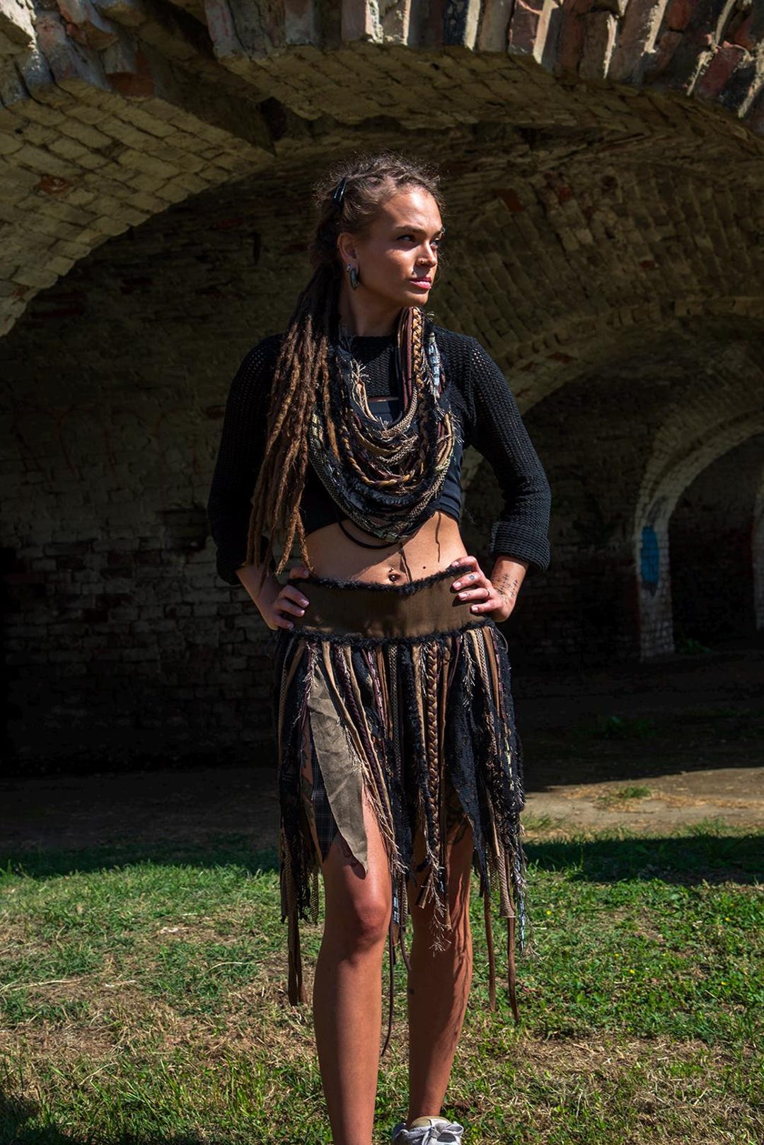 Earthy Festival Clothing Set Festival Dress Rave Outfit Pixie Skirt Top ...