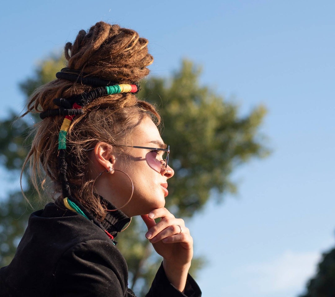 Rasta Hair Accessories Dreadlock Exstension Loc Exstension Dread Wrap ...