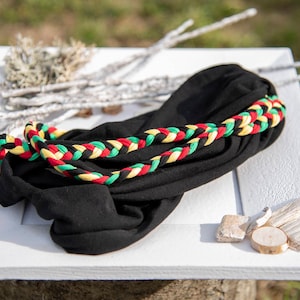 Jah Colors Rasta Headband Hair Wrap Braided Headband Extra Wide ...