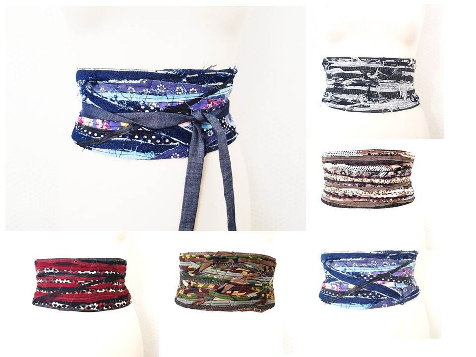 Denim Head Scarf Head Wrap Bohemian Hippie Headband Dreadlock ...