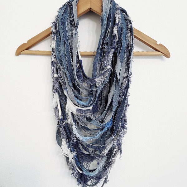 Denim Scarf - Etsy