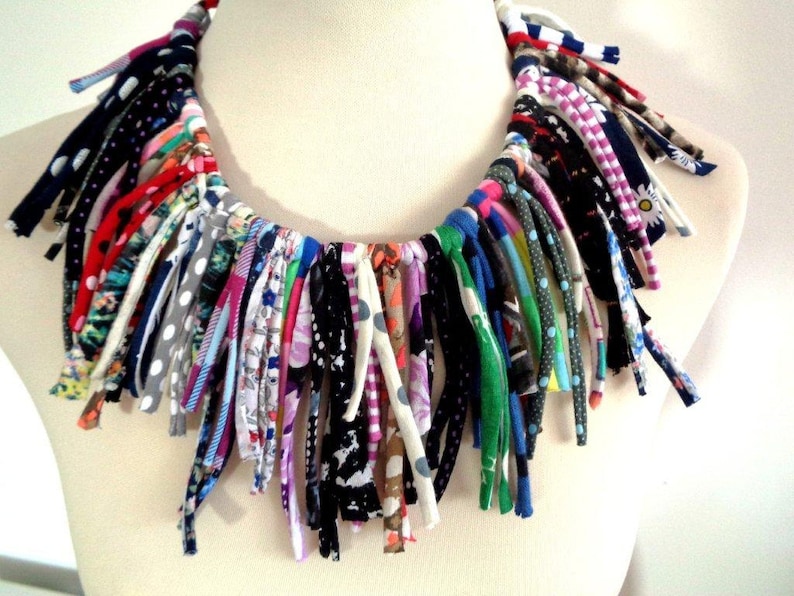 Crazy Funky Fun Necklace Statement Necklace Fringe Necklace - Etsy